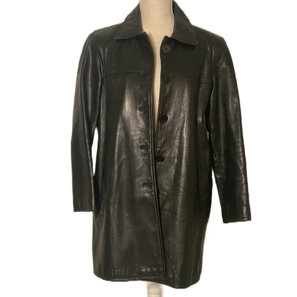 Nicole Miller | Jackets & Coats | Nicole Miller Black Leather Jacket ...